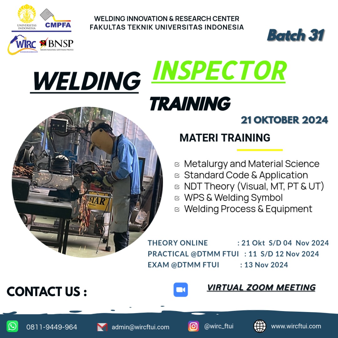 Welding Inspector Standard Batch #31 | WIRC - FTUI