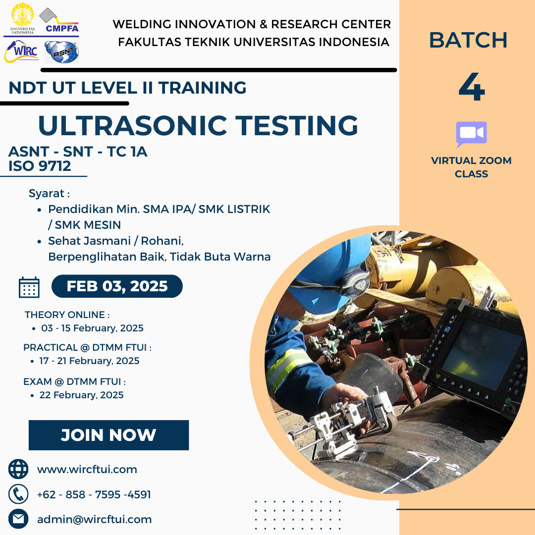 NDT Level 2 - UT - Batch #4 | WIRC - FTUI