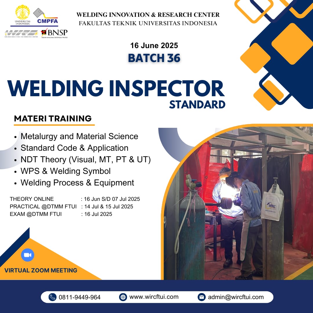 Welding Inspector Standard Batch #36 | WIRC - FTUI
